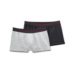 Tchibo - 2 Slipboxer - Herren - Gr. M/5 - dunkelgrau/print