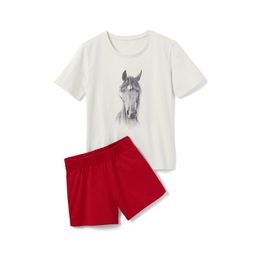 Tchibo - Kinder-Pyjama - M&auml;dchen - Gr. 146/152 - wei&szlig;