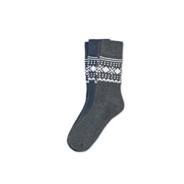 Tchibo - 2 Paar Jacquard-Socken - Herren - Gr. 44-46 - dunkelblau