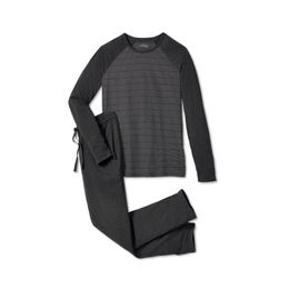 Tchibo - Pyjama - Herren - Gr. XXL - hellgrau/gestreift
