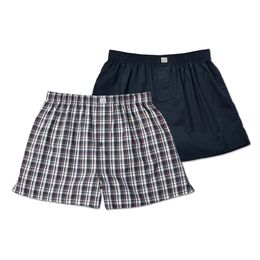Tchibo - 2 Webboxershorts - Herren - Gr. Xxl/8 - dunkelblau/kariert