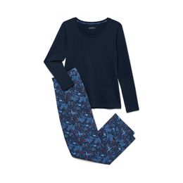 Tchibo - Pyjama-Set - Damen - Gr. L - dunkelblau