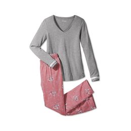 Tchibo - Pyjama - Damen - Gr. S - wei&szlig;/print