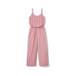 Tchibo - Kinder-Web-Jumpsuit in 7/8-L&auml;nge - Gr. 134/140 - beige/gepunktet