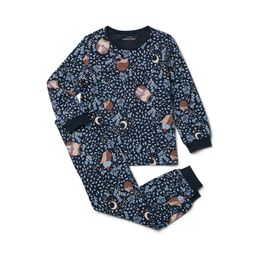 Tchibo - Kinder-Pyjama - Kinder - Gr. 122/128 - dunkelblau/print