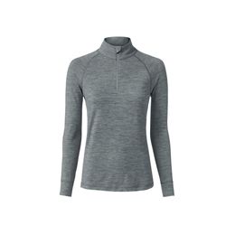 Tchibo - Funktionsshirt mit Merinowolle - Damen - Gr. S - grau