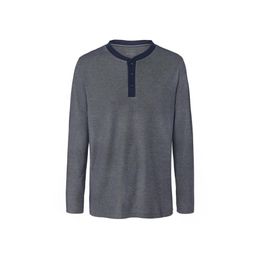 Tchibo - Langarm-Henley - Herren - Gr. M - wei&szlig;