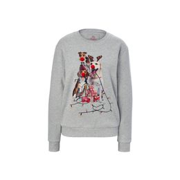 Tchibo - Sweatshirt - Unisex - Gr. M - grau/print