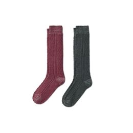 Tchibo - 2 Paar Kniestr&uuml;mpfe - Damen - Gr. 39-42 - braun
