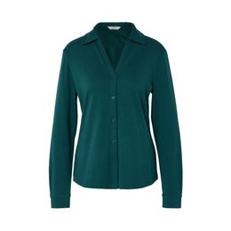 Tchibo - Blusenshirt mit Knopfleiste - Damen - Gr. L - petrol