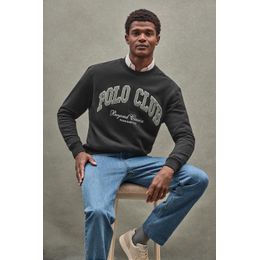 Sweatshirt schwarz im Loose Fit Established 2012 Polo Club