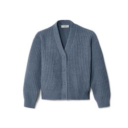 Tchibo - Kinder Chenille-Strickjacke - M&auml;dchen - Gr. 158/164 - blau