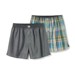 Tchibo - 2 Web-Boxershorts - Herren - Gr. L/6 - anthrazit/kariert
