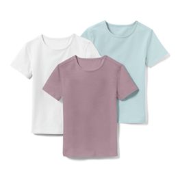 Tchibo - 3 Kinder-T-Shirts - M&auml;dchen - Gr. 158/164 - hellblau
