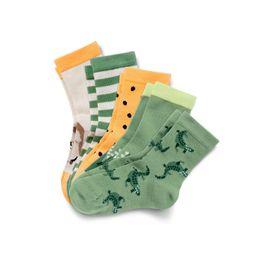 Tchibo - 5 Paar Kinder-Socken - Baby - Gr. 23-26 - schwarz/jacquard