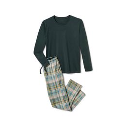 Tchibo - Pyjama - Herren - Gr. M - khaki/kariert