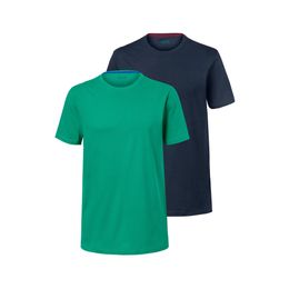 Tchibo - 2 T-Shirts mit Rundhalsausschnitt - Herren - Gr. L - dunkelblau