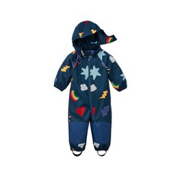 Tchibo - Softshell-Einteiler aus recyceltem Material - Kinder - Gr. 122/128 - dunkelblau/print