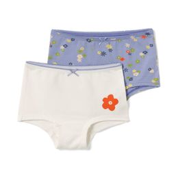 Tchibo - 2 Kleinkind-Pantys - M&auml;dchen - Gr. 122/128 - orange/print