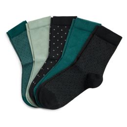 Tchibo - 5 Paar Socken - Damen - Gr. 39-42 - schwarz