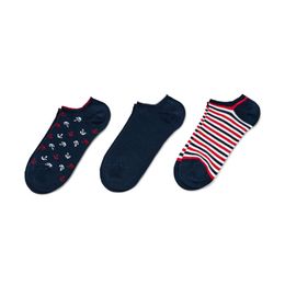 Tchibo - 3 Paar Sneakersocken - Damen - Gr. 35-38 - dunkelblau
