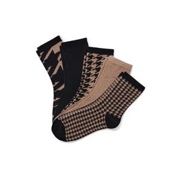 Tchibo - 5 Paar Socken - Damen - Gr. 35-38 - schwarz