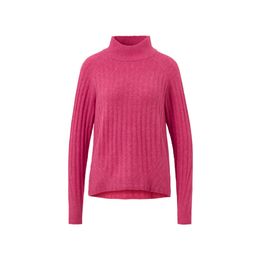 Tchibo - Gerippter Strickpullover mit Stehkragen - Damen - Gr. M - rot