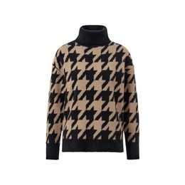 Tchibo - Strickpullover mit Hahnentritt-Jacquard - Damen - Gr. XL - schwarz/jacquard