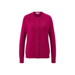 Tchibo - Feinstrick-Cardigan mit Wellenkante - Damen - Gr. XXL - rot