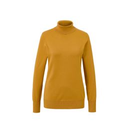 Tchibo - Feinstrick-Rollkragenpullover - Damen - Gr. XL - senfgelb