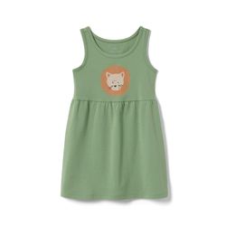 Tchibo - Kinder-Jerseykleid - Gr. 110/116 - gr&uuml;n/print