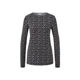 Tchibo - Langarmshirt mit Alloverprint - Damen - Gr. S - creme/print
