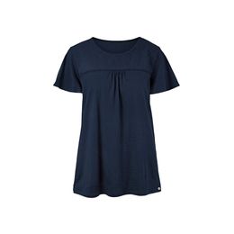 Tchibo - Jerseyshirt mit Lochstickerei - Damen - Gr. M - dunkelblau