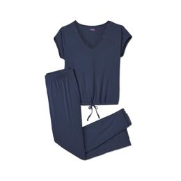 Tchibo - Pyjama - Damen - Gr. S - dunkelblau