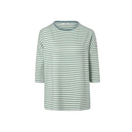 Tchibo - Shirt mit Fledermaus&auml;rmeln - Damen - Gr. L - wei&szlig;/gestreift
