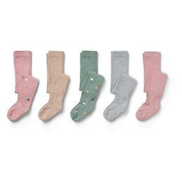 Tchibo - 5 Paar Kinder-Strumpfhosen - Gr. 122/128 - hellbraun