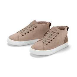 Tchibo - Gef&uuml;tterter Veloursleder-Sneaker - Damen - Gr. 41 - beige