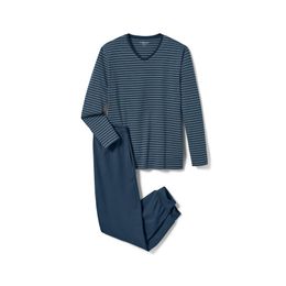 Tchibo - Pyjama - Herren - Gr. L - dunkelblau/gestreift