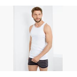 Tchibo - 2 Feinripp-Unterhemden - Herren - Gr. S/4 - wei&szlig;