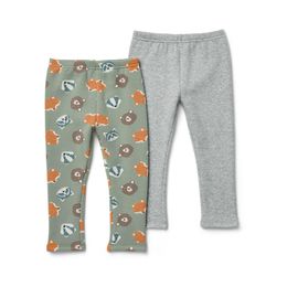 Tchibo - 2 Kinder-Thermoleggings mit angerauter Innenseite - Baby - Gr. 86/92 - hellgrau