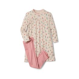Tchibo - Kinder-Nachthemd mit Leggings - M&auml;dchen - Gr. 110/116 - wei&szlig;/print