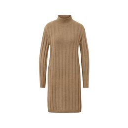 Tchibo - Geripptes Strickkleid mit Stehkragen - Damen - Gr. L - braun