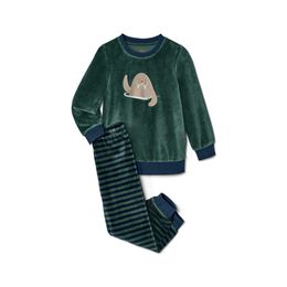 Tchibo - Kinder-Nicki-Pyjama mit Walross-Print - Kinder - Gr. 110/116 - dunkelblau/gestreift