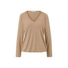 Tchibo - Strukturiertes Langarmshirt - Damen - Gr. XXL - braun