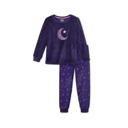 Tchibo - Nicki-Pyjama - Gr. 134/140 - violett/print