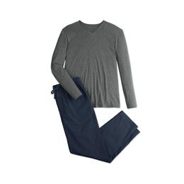 Tchibo - Pyjama - Herren - Gr. XXL - dunkelblau/gestreift