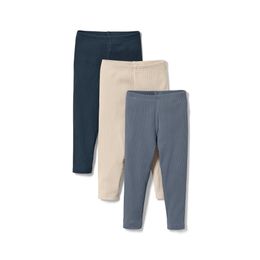 Tchibo - 3 Baby-und-Kleinkinder-Leggings - Kinder - Gr. 134/140 - wei&szlig;
