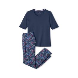 Tchibo - Pyjama - Damen - Gr. S - dunkelblau/print