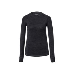 Tchibo - Funktionsshirt mit Wolle - Damen - Gr. M - anthrazit