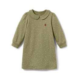 Tchibo - Kleinkinder-Jerseykleid - M&auml;dchen - Gr. 98/104 - olivgr&uuml;n/gepunktet